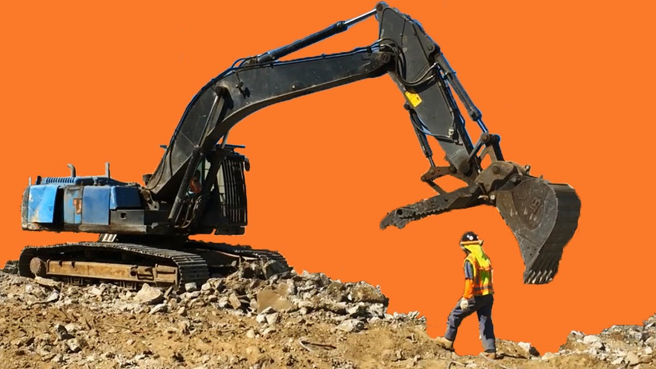 Giant Excavator Demolishes Scrap! - YouTube