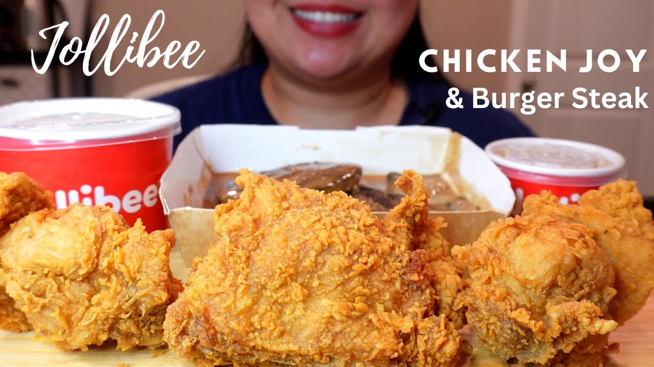 Jollibee Chicken Joy and Burger Steak Mukbang | Filipino Favorite - YouTube