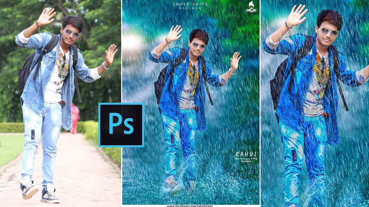 Change Background & Rain Effects|Photoshop Manipulation Tutorials ...