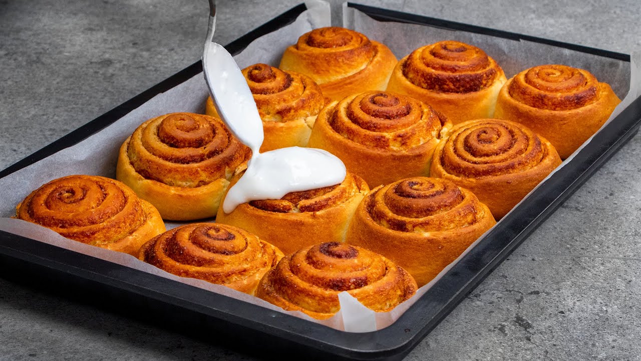 Fluffy dough and the finest cream - snails with cinnamon that melt in ...