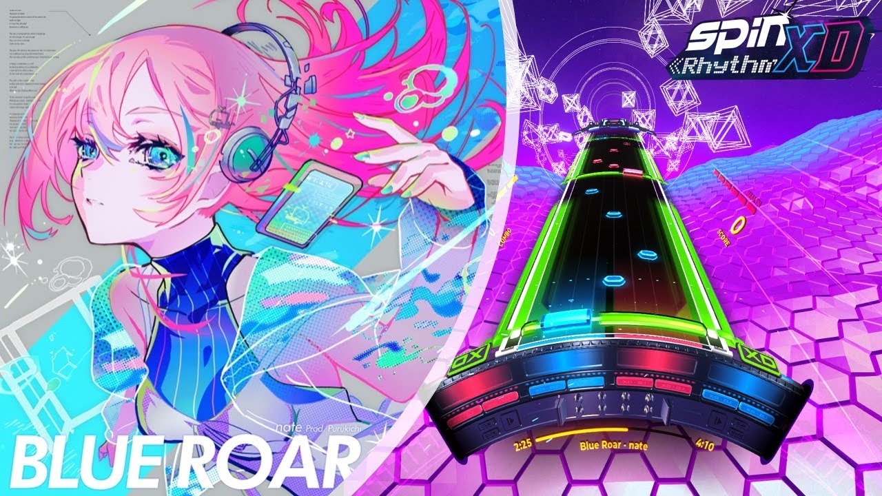 Spin Rhythm XD | nate - Blue Roar Feat. Purukichi | Full Combo | Chart ...