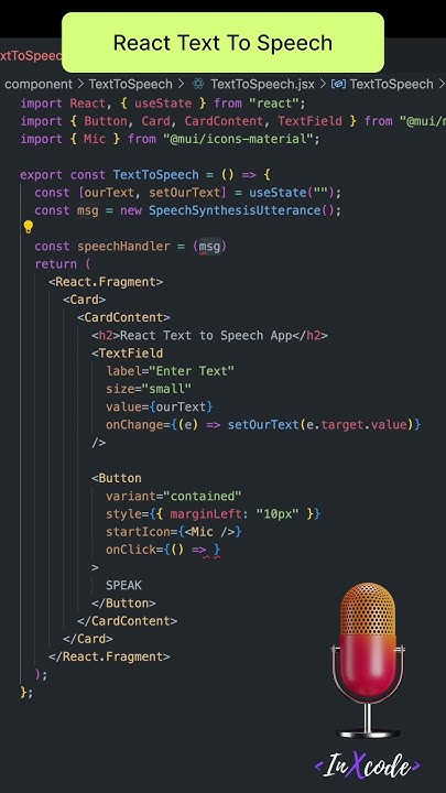 How To Convert Text Into Voice 🎙 React Js Shorts Short Trending Reactjs Ytshorts