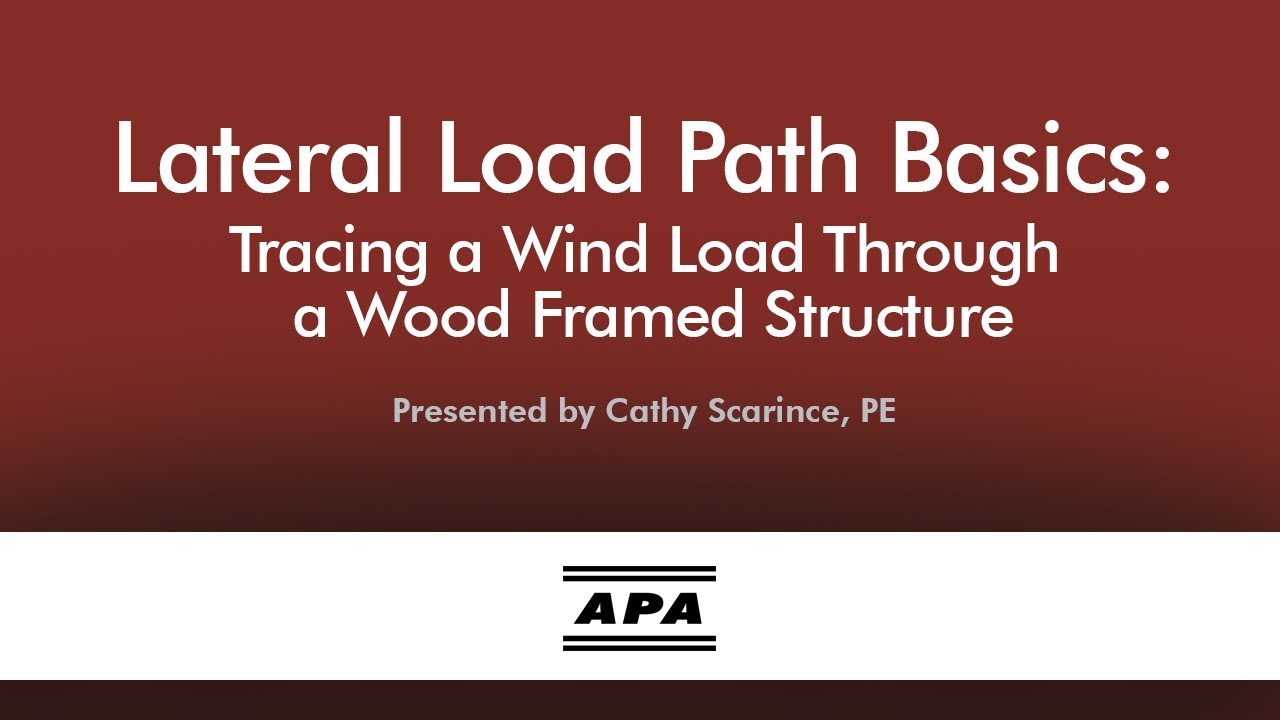 Lateral Load Path Basics: Tracing a wind load through a wood framed ...