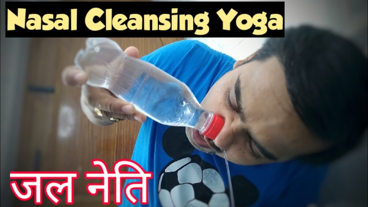 Jal Neti without Pot || Nasal Cleaning Yoga by bottle || Sinus Relief ...