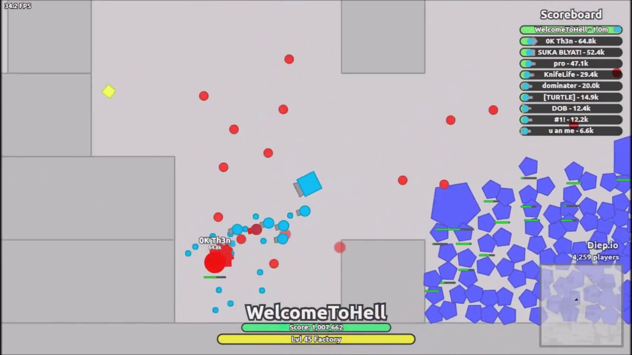 Welcome To Hell. 1m Factory || Diep.io - YouTube