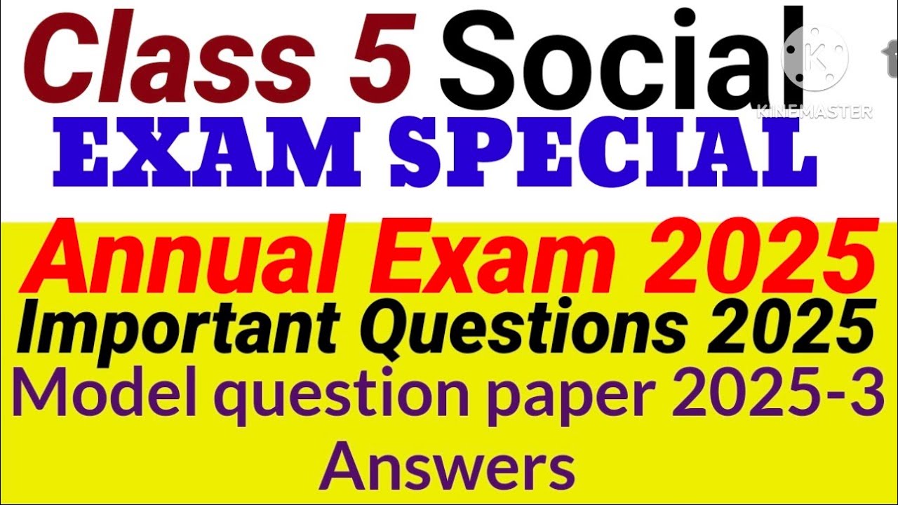 Class 5 Social Science Annual Exam 2025 Important Questions|Class 5 SS ...