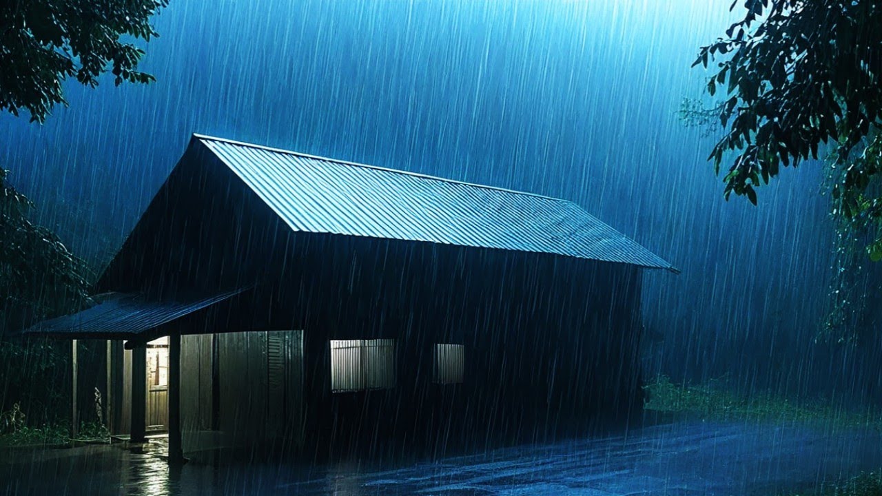 Having a Good Sleep Instantly with Heavy Rain in Deep Empty Alley at ...