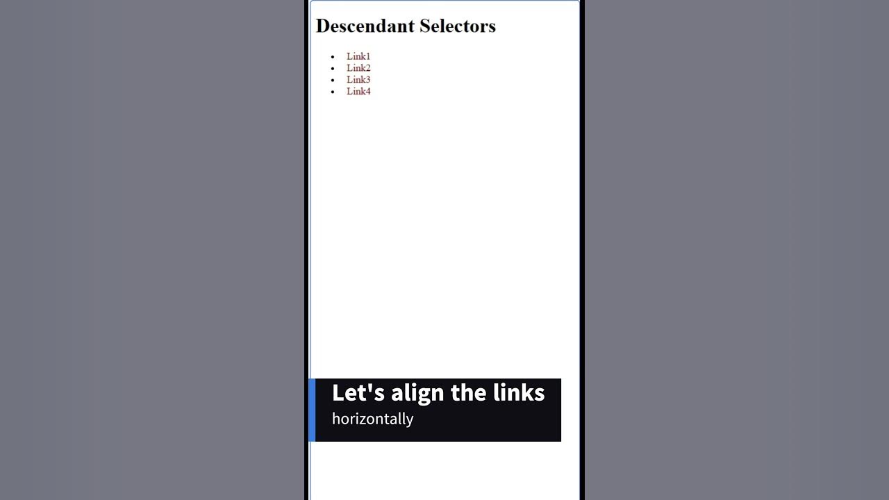 Descendant Selector In Css3 Css3 Html Interviewpro Webdesign Shorts Youtube