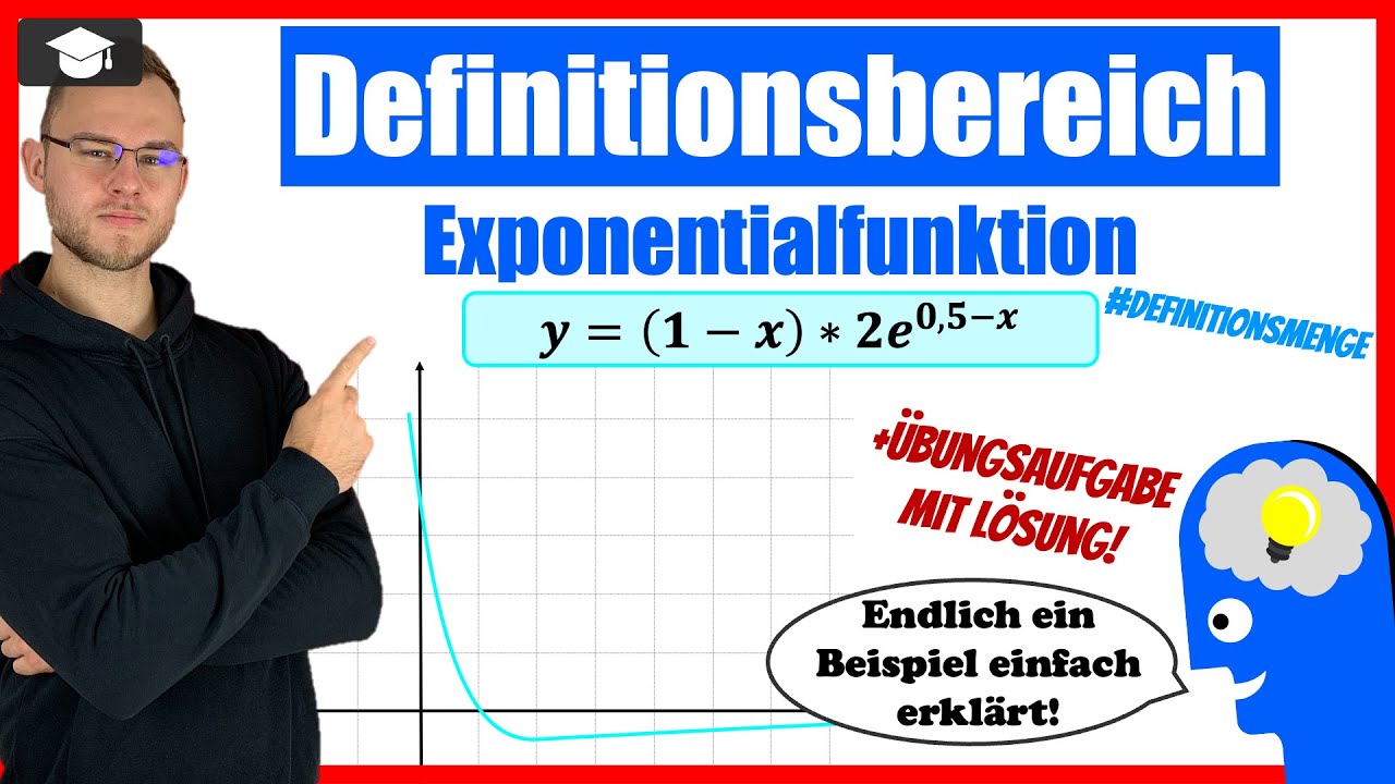 Exponentialfunktion Definitionsbereich bestimmen Beispiel - YouTube