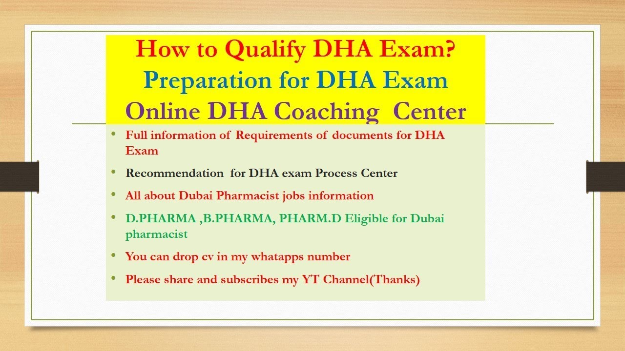 Full Information about DHA Pharmacist Job's and Process|Dubai ...