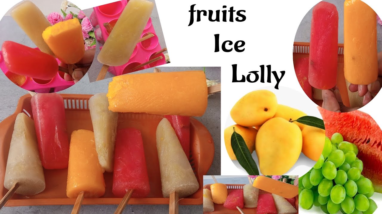 Ice lolly recipe | fruit popsicle | how to make ice lolly | ice candy ...