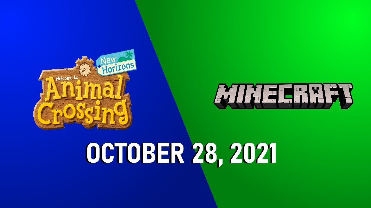 Animal Crossing New Horizons and Minecraft - October 28, 2021 - YouTube
