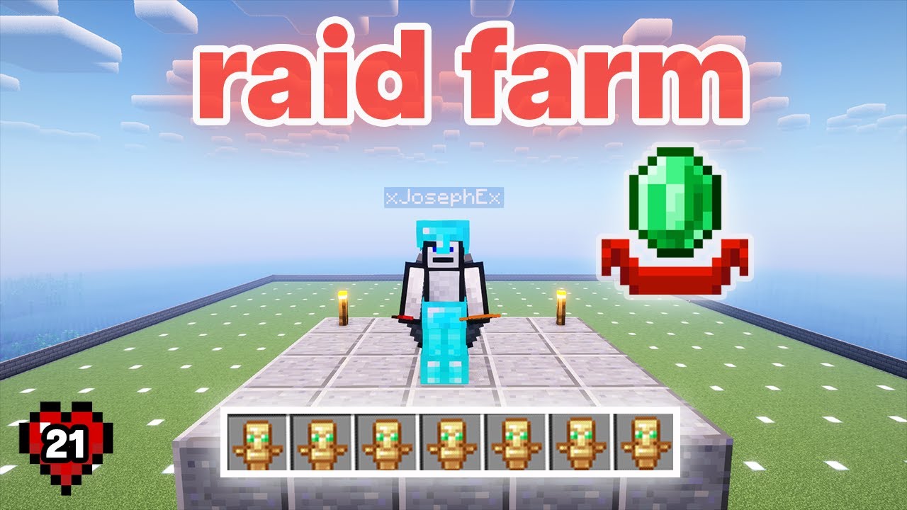 I Built A Raid Farm And Got Hero Of The Village In Survival Minecraft ...