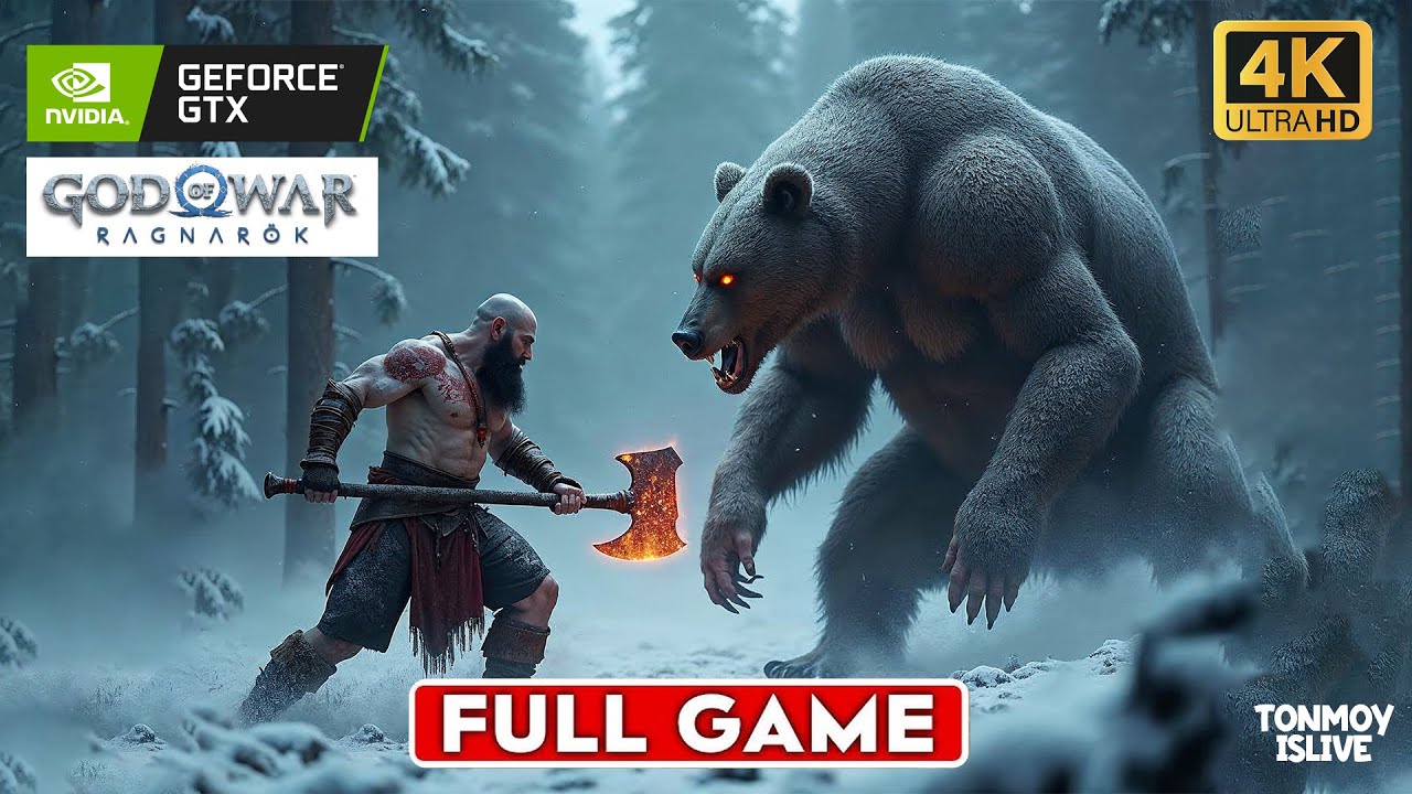 GOD OF WAR RAGNAROK - "Bjorn" Giant Bear Boss Fight | 4K 60FPS - YouTube