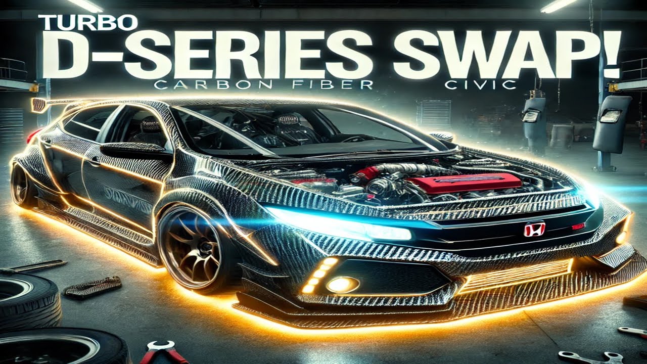Turbo D-Series Swap with Carbon Fiber Widebody Civic Build! - YouTube