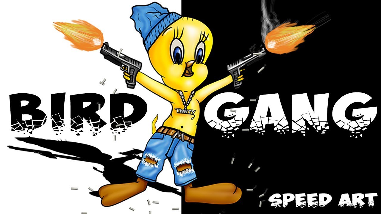 Real Bird gang- speed art - YouTube