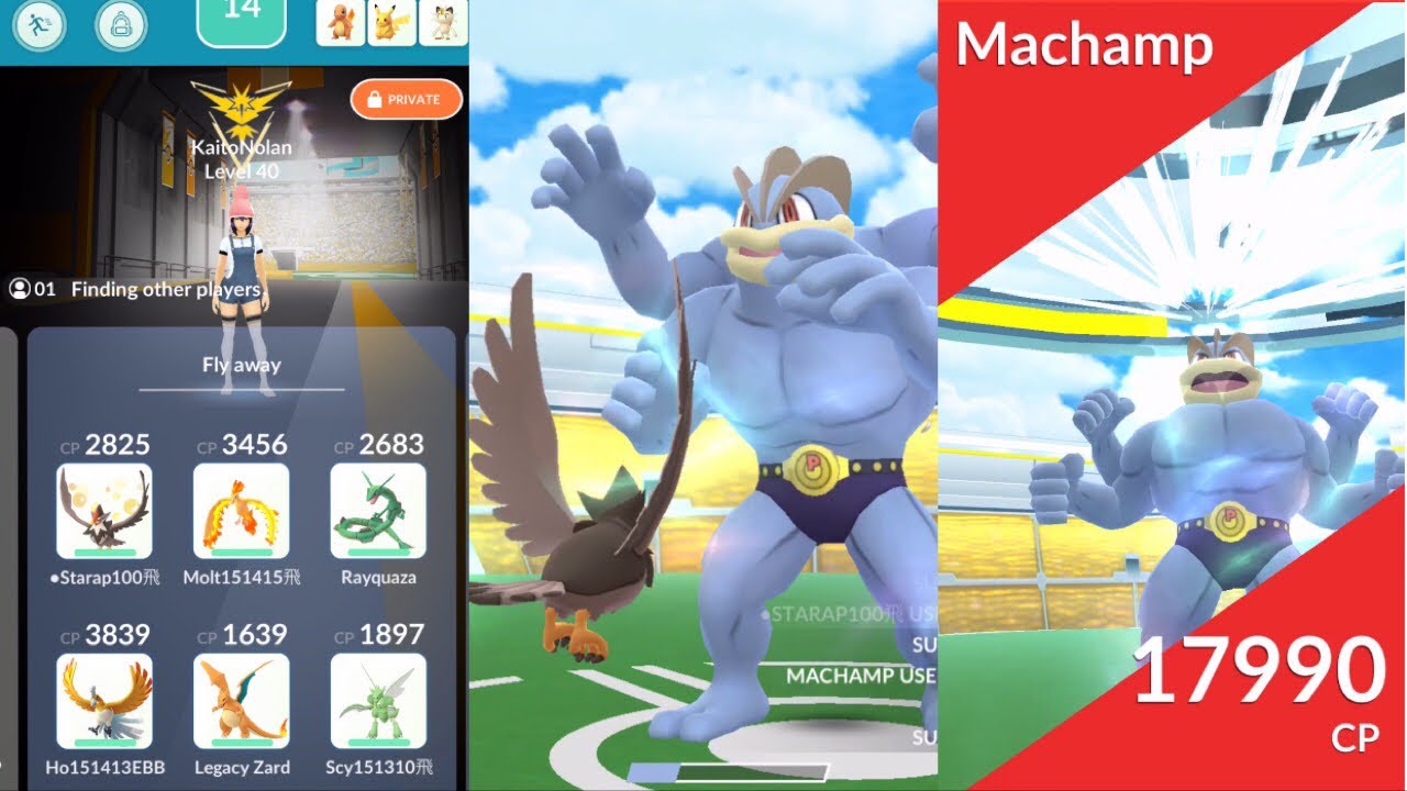 Staraptor! I choose you! Bullet punch/Heavy slam Machamp solo - YouTube