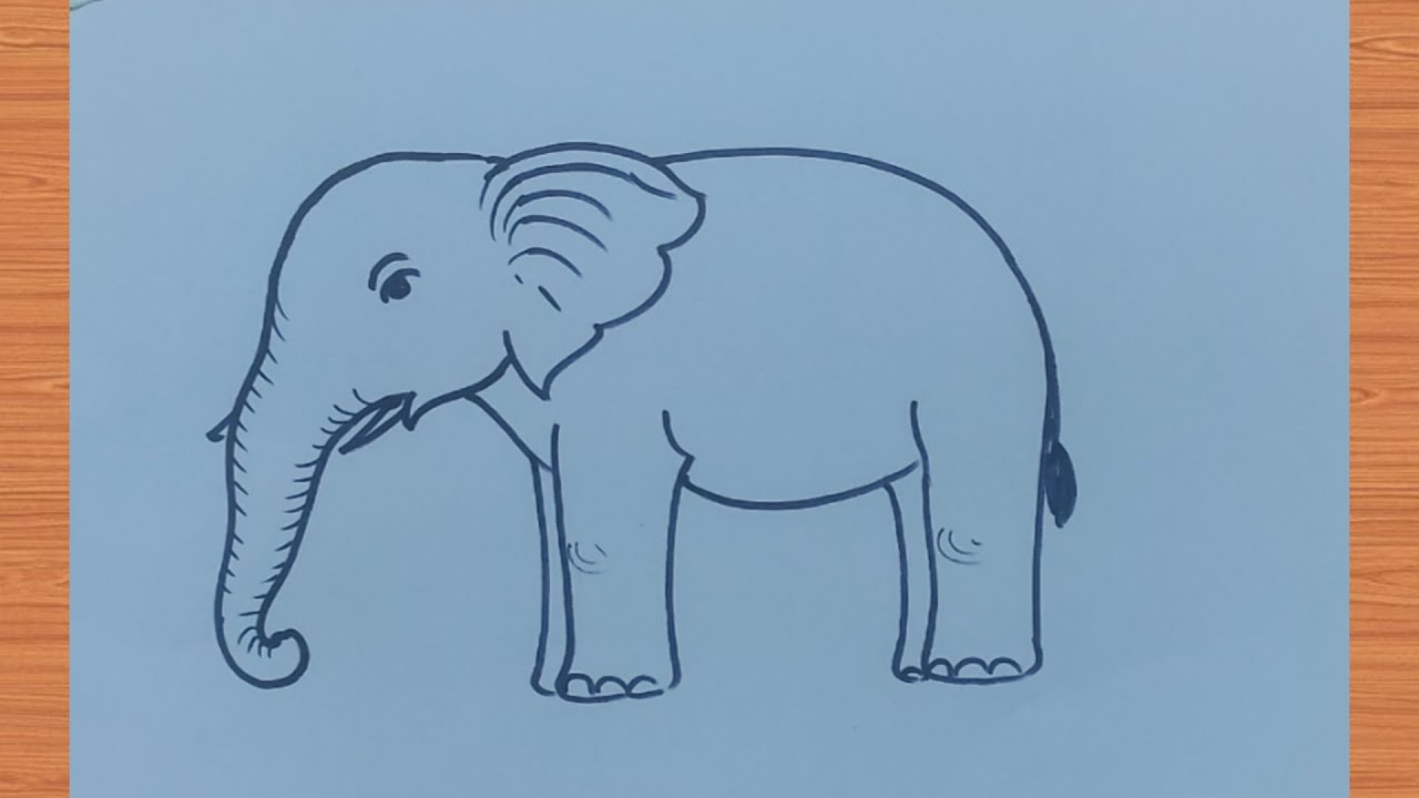 elephant drawing easy way // HOW TO DRAW A ELEPHANT Easy ...