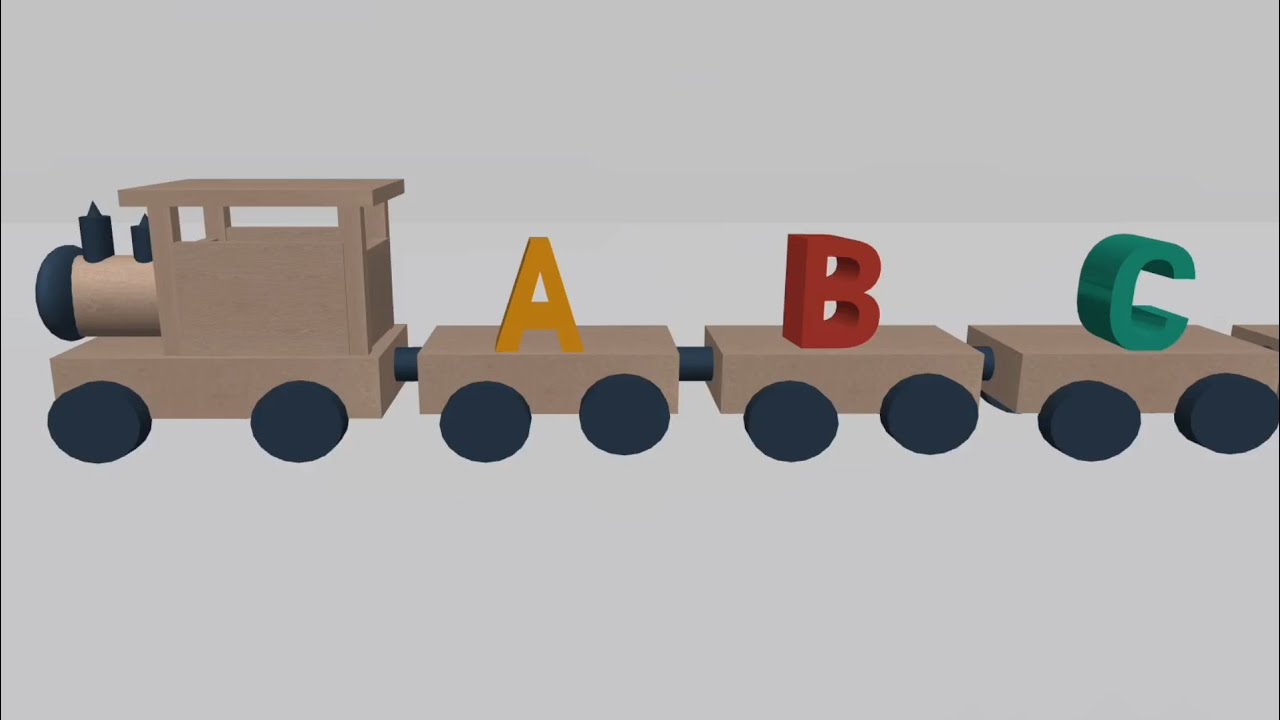 Learn Alphabet Train Song 3D Animation Alphabet ABC Train Song For ...