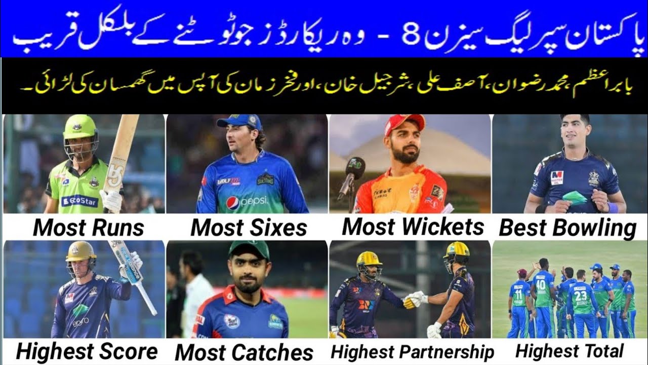 PSl records history|Most runs|Most wickets|Most sixes|Most Centuries ...
