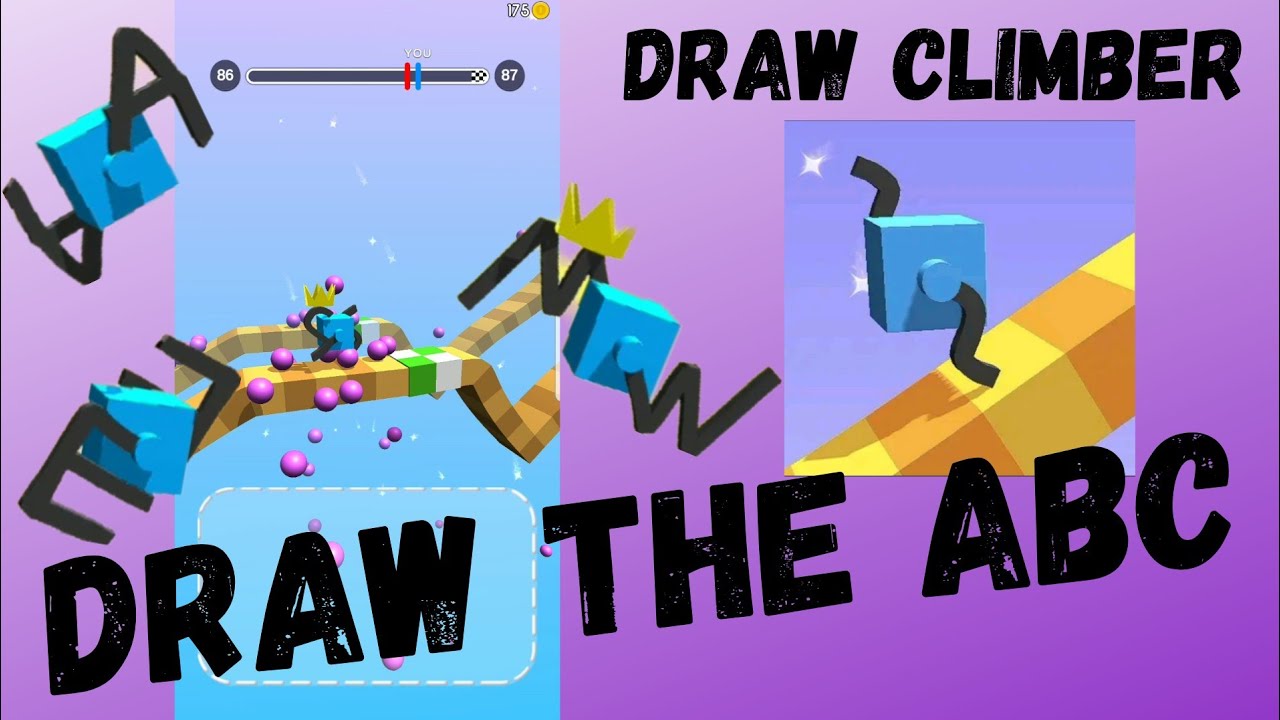 DRAW CLIMBER. DRAW THE ABC (A-Z) Gameplay. - YouTube