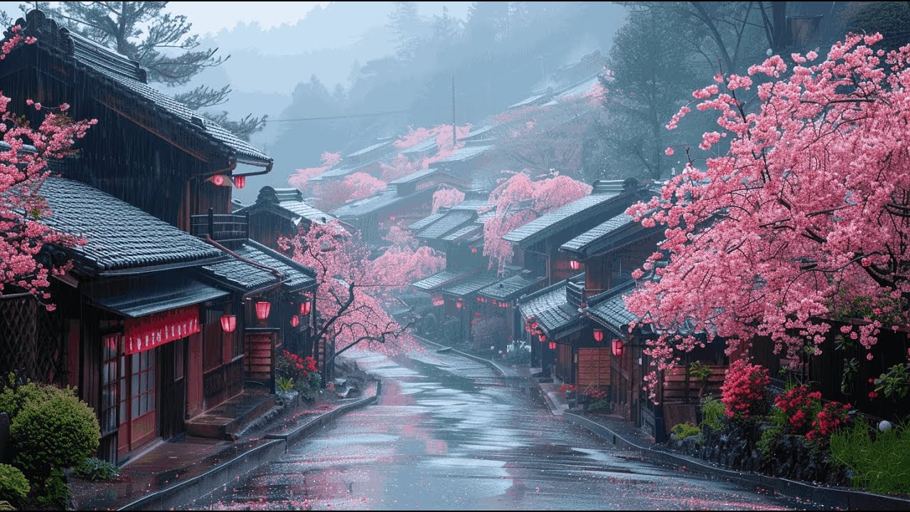 Rain sound for Sleep😌, Relax, Meditate, Study, Work, ASMR🌧 | The rain🌧 in the empty mountains ...