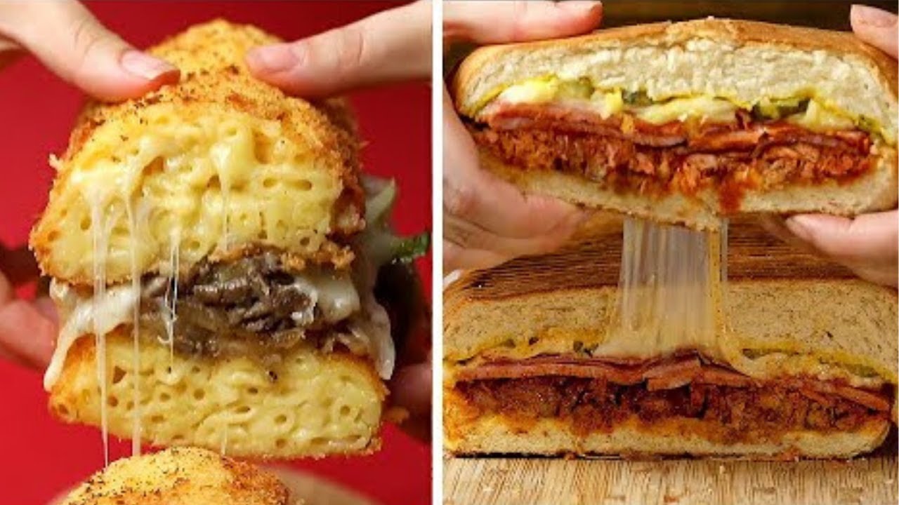4 Giant Sandwich Recipes - YouTube