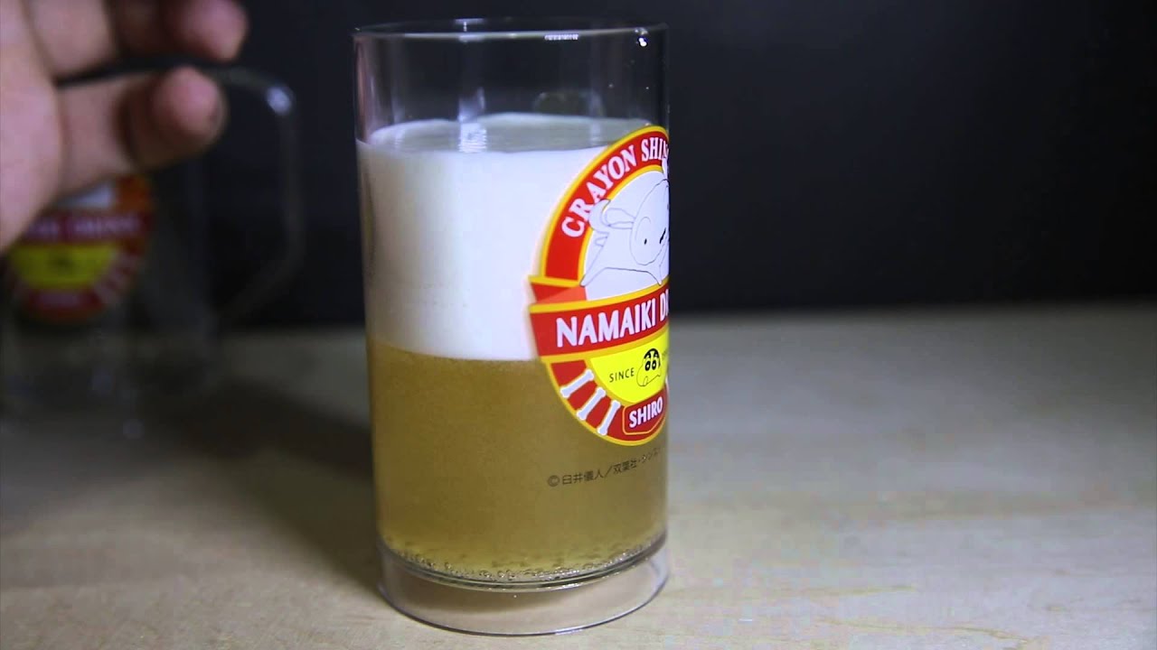 Heart Shin Chan Namaki Drink 5 Juice Soda Beer FOOD Review - YouTube
