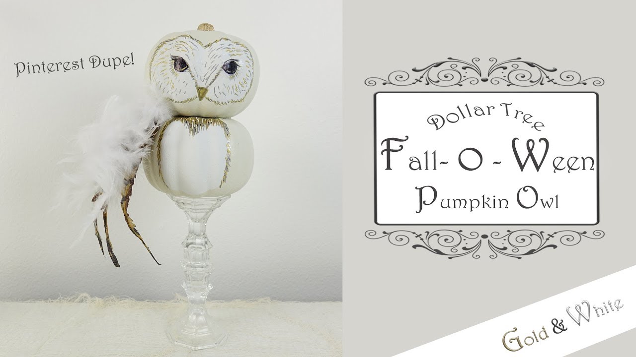 Dollar Tree DIY Pumpkin Owl / Fall / Halloween DIY / Part 2 of 10 - YouTube
