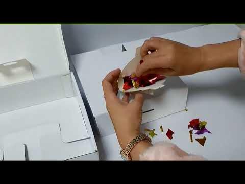 How exploding confetti gift boxes works? - YouTube