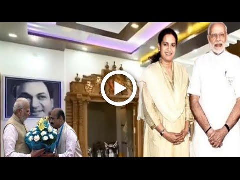 Modiji in Ashwini madam house // Modi visit appu house today // Puneeth ...
