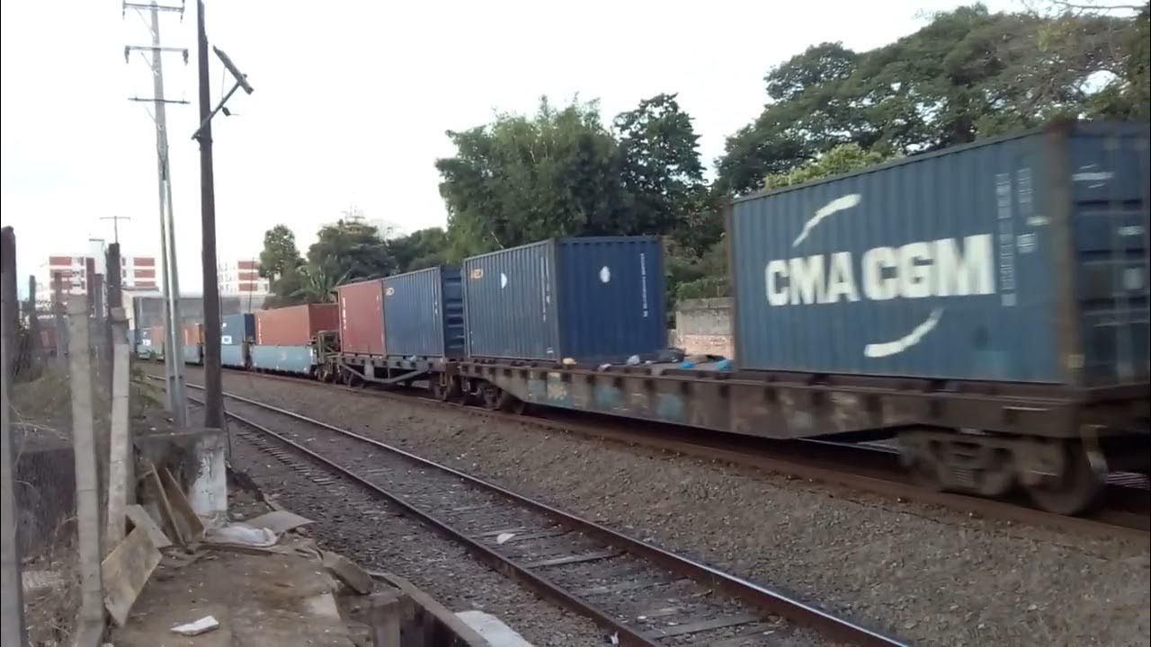 Dupla de C36 3838-8 & 3837-0, trem da MRS passando em Taubaté com carga geral. - YouTube