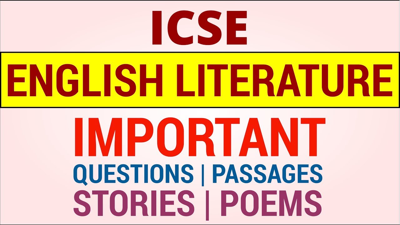 ICSE 2019 English Literature Important Questions Suggestions Stories icse-2019-english-literature-important-questions-suggestions-stories