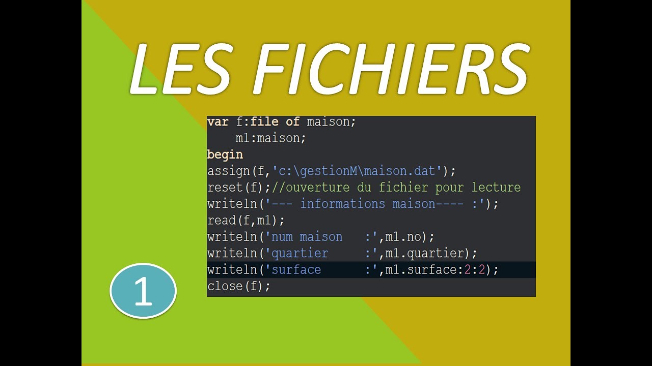 fichier programmation - YouTube