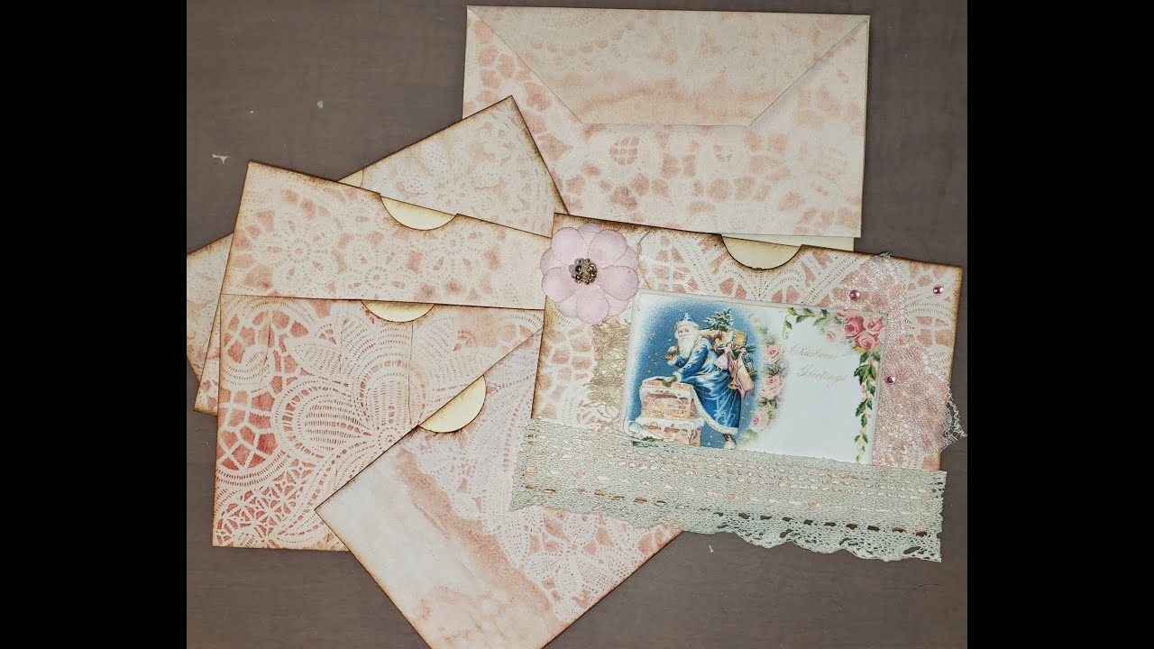 Using up small book pages to create pockets and envelopes - YouTube
