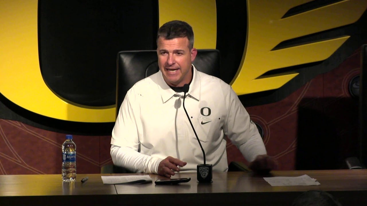 Mario Cristobal talks after Oregon's Civil War win against Oregon State ...