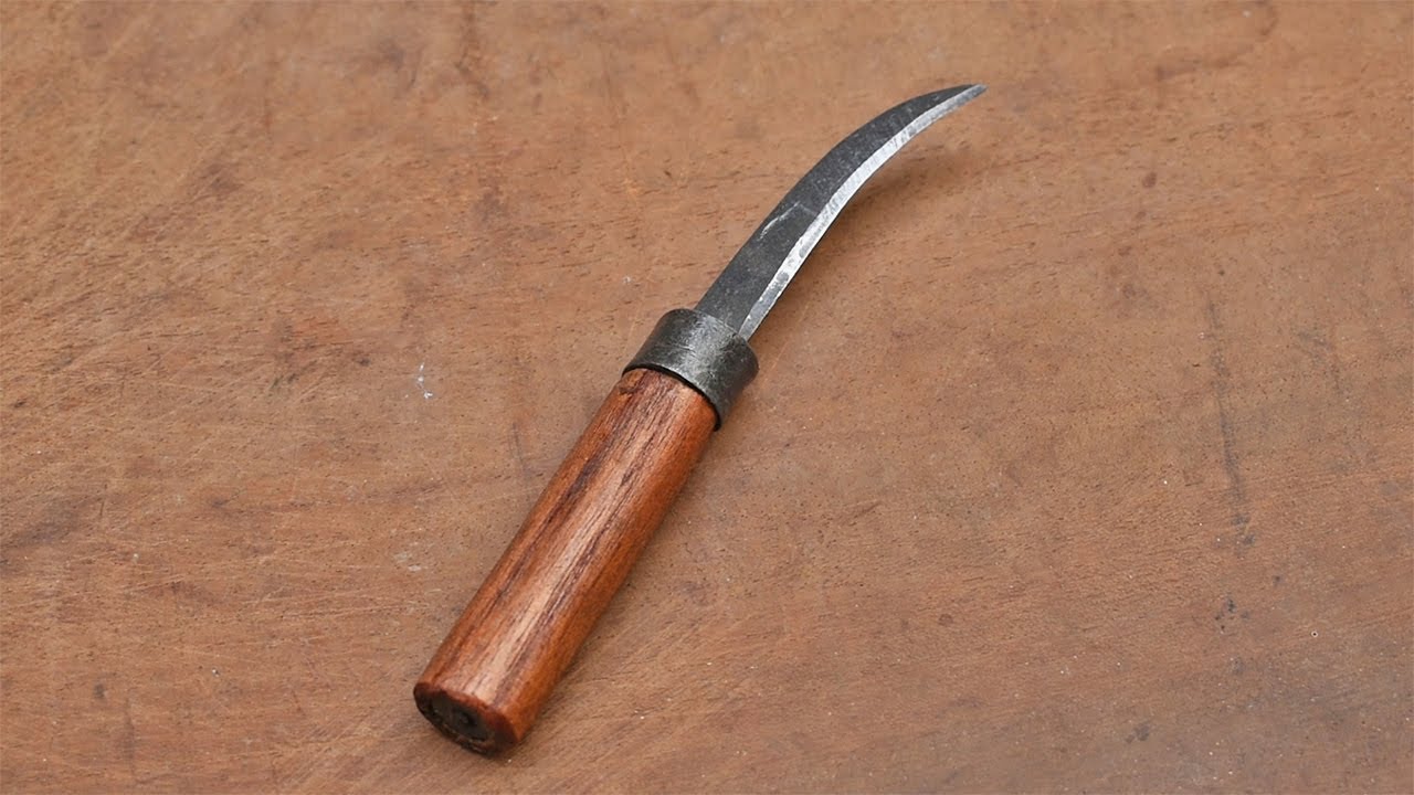 How to make small curved knife /Using bearing - YouTube