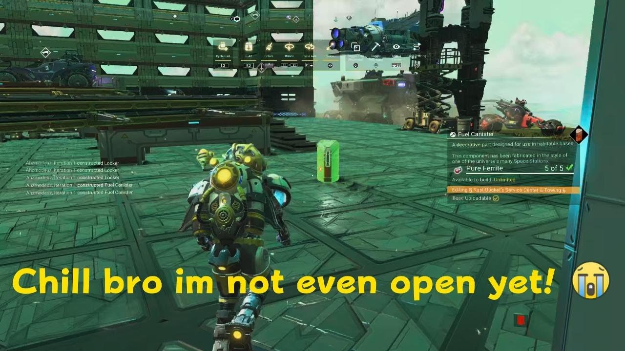 No Man's Sky - Fender bender in mechanic parking lot. - YouTube