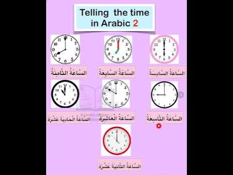 Telling the time in Arabic language part 2 - YouTube