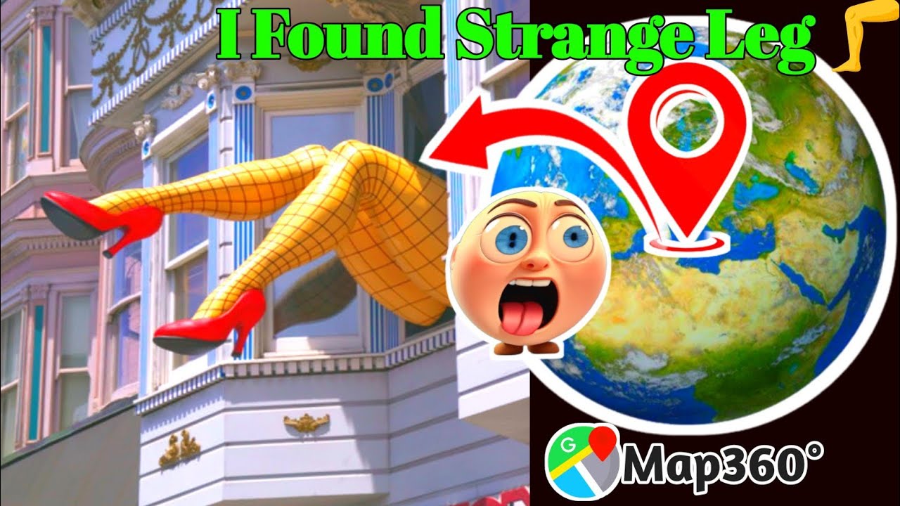 😳 I found very strange leg sculpture in real life on google earth 🌎 # ...