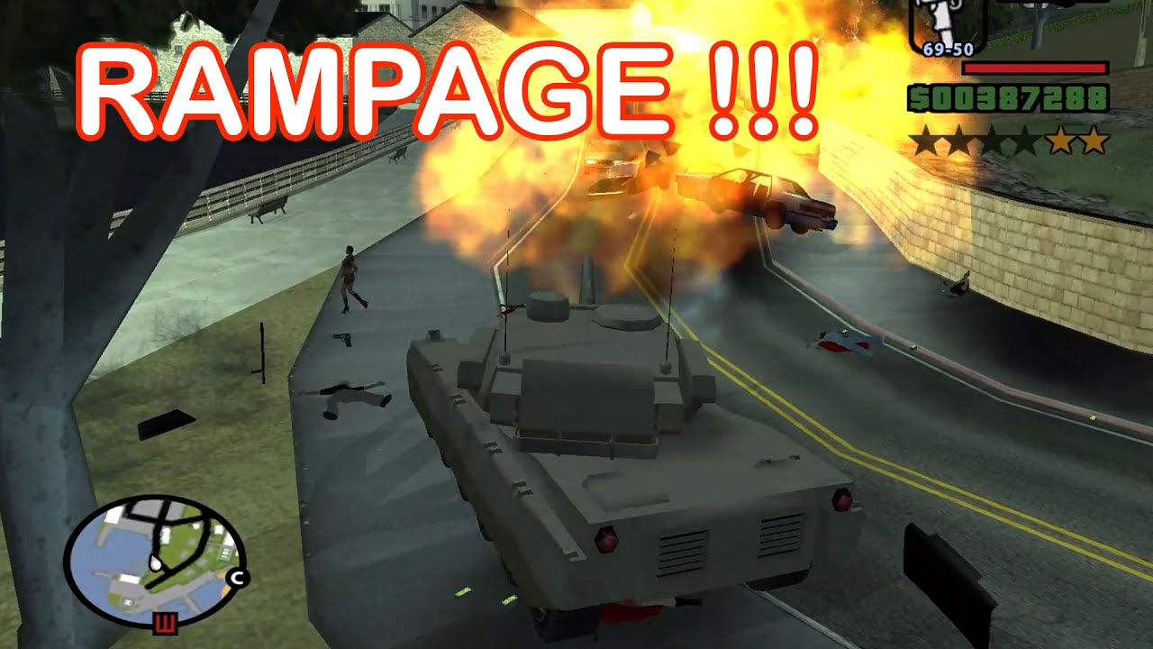 GTA SA Tank Run Over, Massacre, and Rampage Part 5 - YouTube