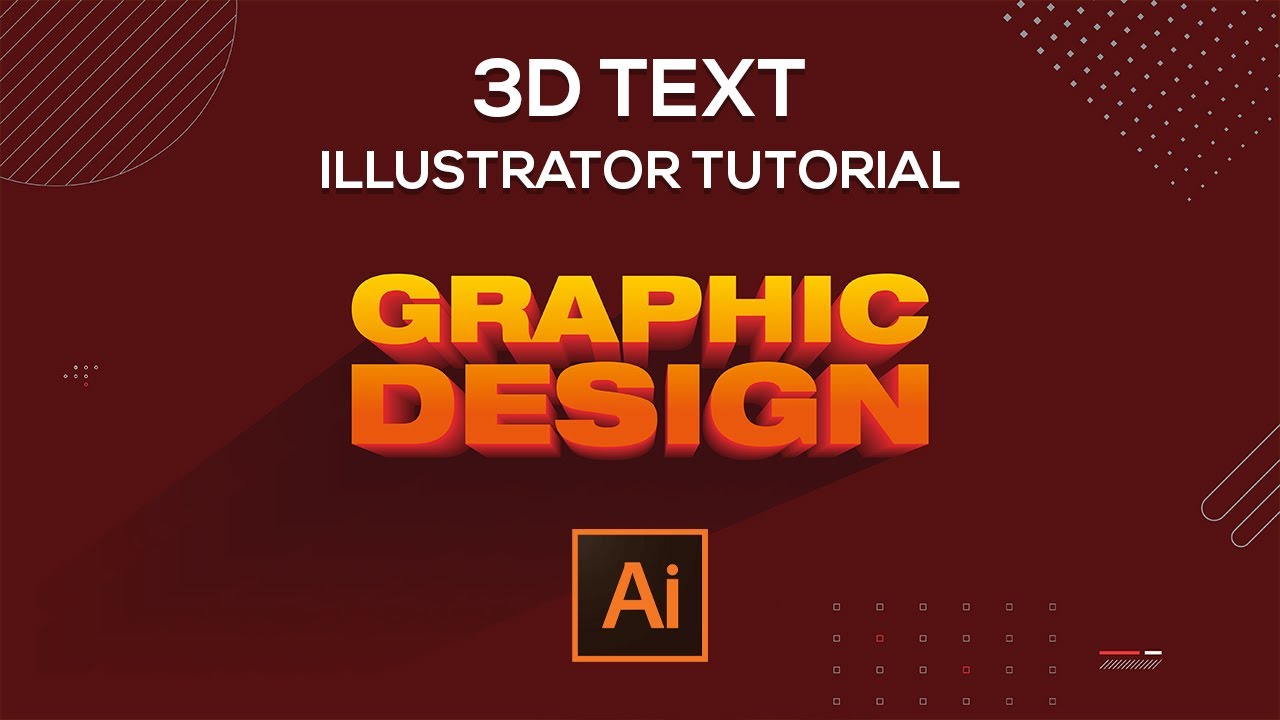 3d text Design in Illustrator | Tutorial - YouTube