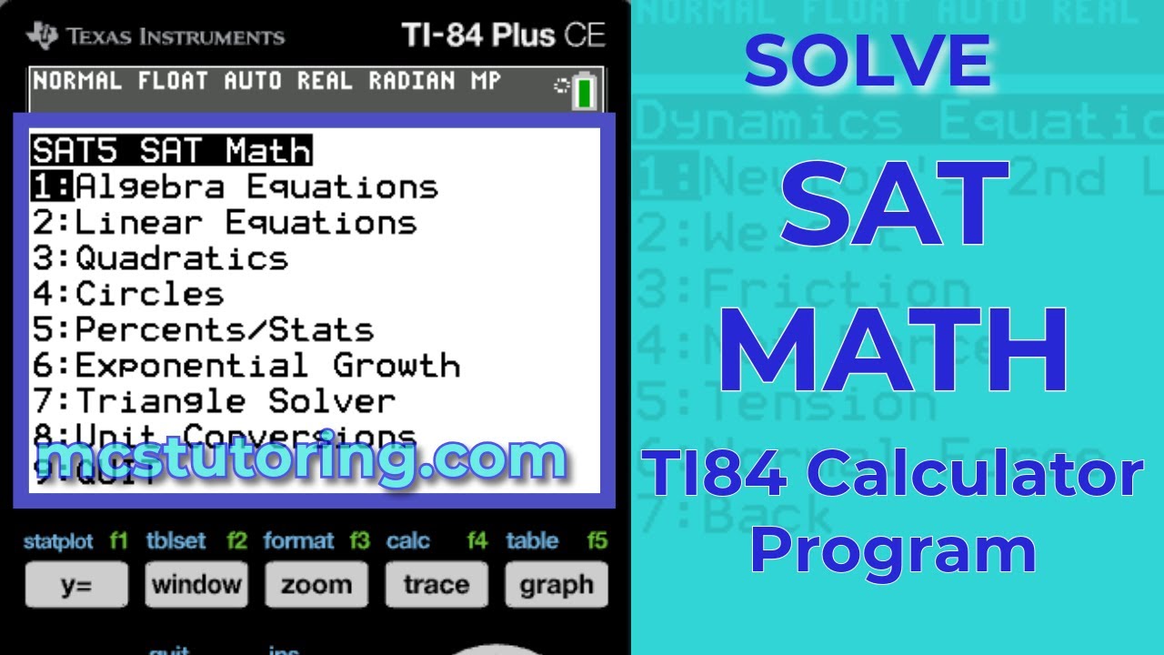 Best TI84 SAT Math Program | Solve (almost half) of the SAT Math in Seconds! #satmath # ...
