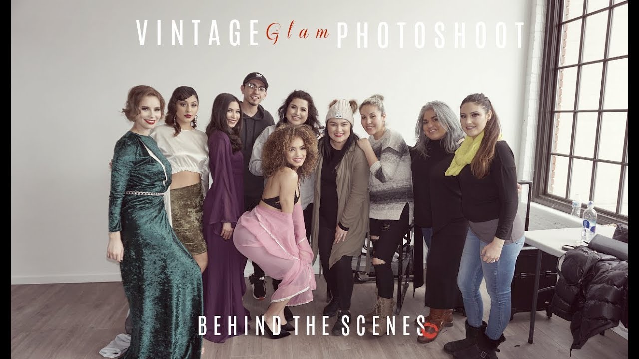 VINTAGE GLAM PHOTOSHOOT | BEHIND THE SCENES - YouTube