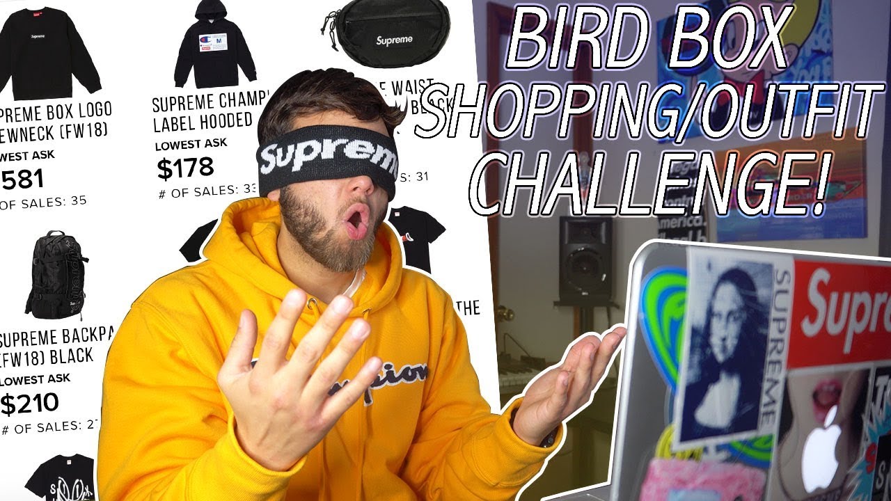 BIRD BOX SHOPPING/OUTFIT CHALLENGE - YouTube