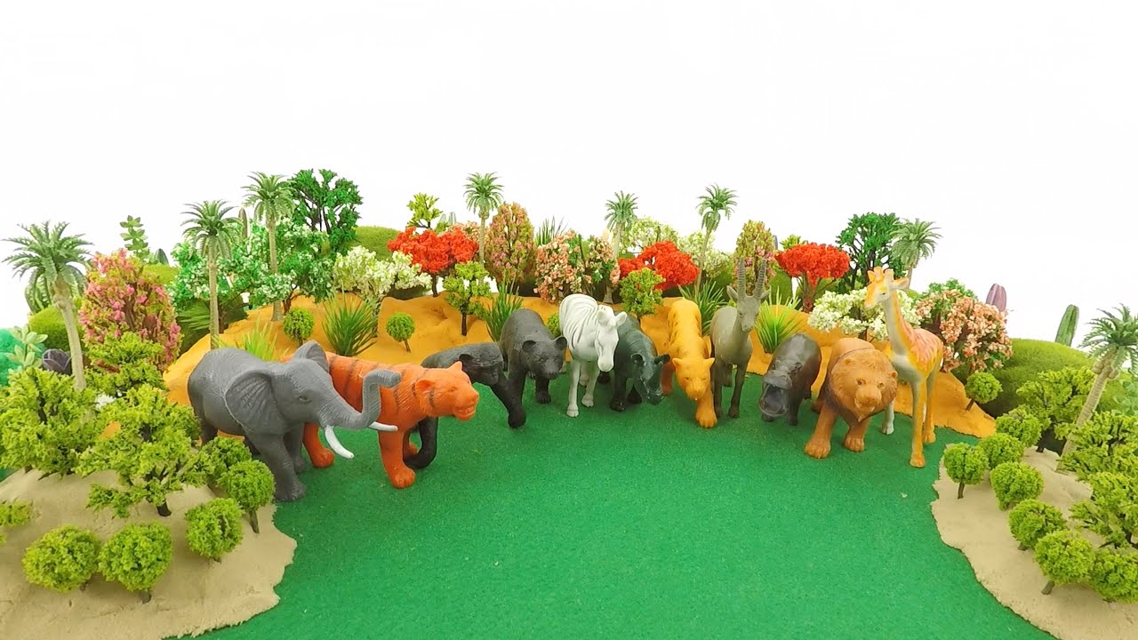 Wild animals fun || Learning video for kids in Stop Motion with animal ...