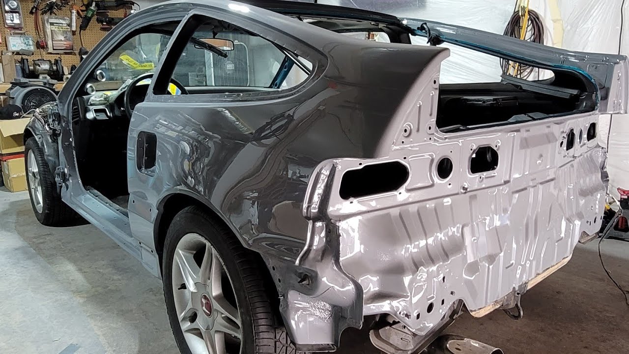 Part#16 honda crx restoration. light cut and polish on the fresh paint ...