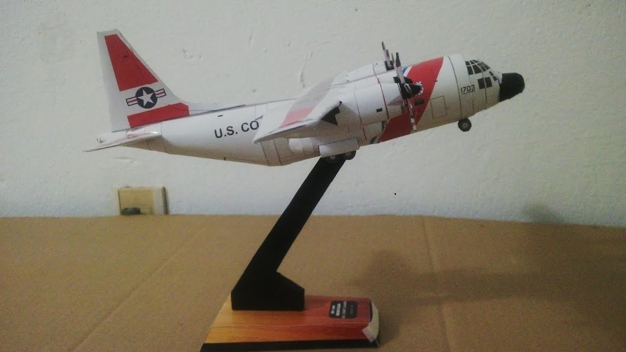 MODELO PAPEL HC-130 HERCULES US.COAST GUARD - YouTube