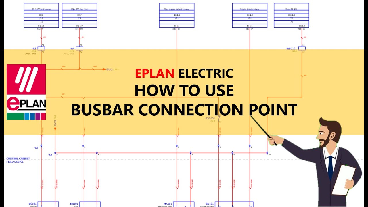 EPLAN ELECTRIC - HOW TO USE BUSBAR CONNECTION POINT - YouTube