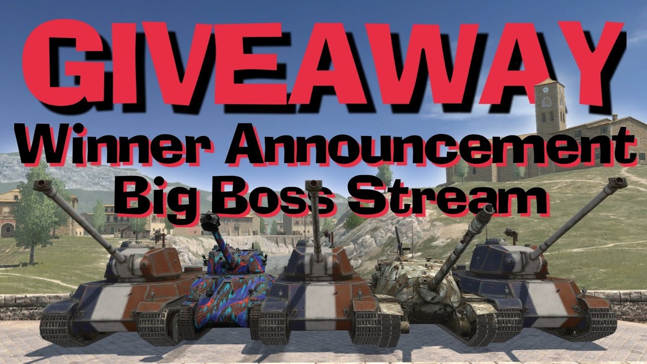 WOT Blitz LIVE - GIVEAWAY Winners Announcement || Big Boss Mode ...